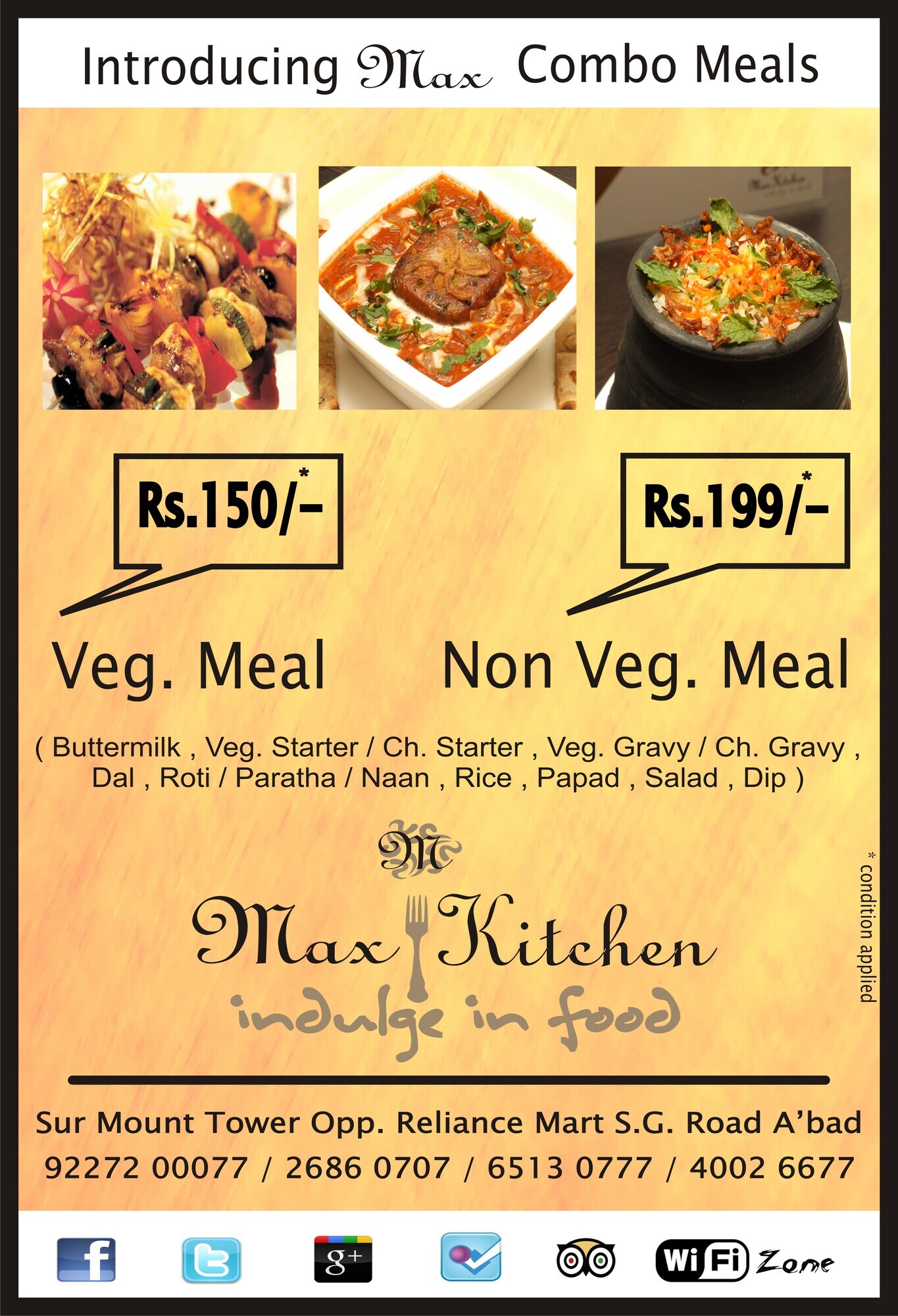 Max Kitchen in South Bopal,Ahmedabad - Order Food Online - Best North ...