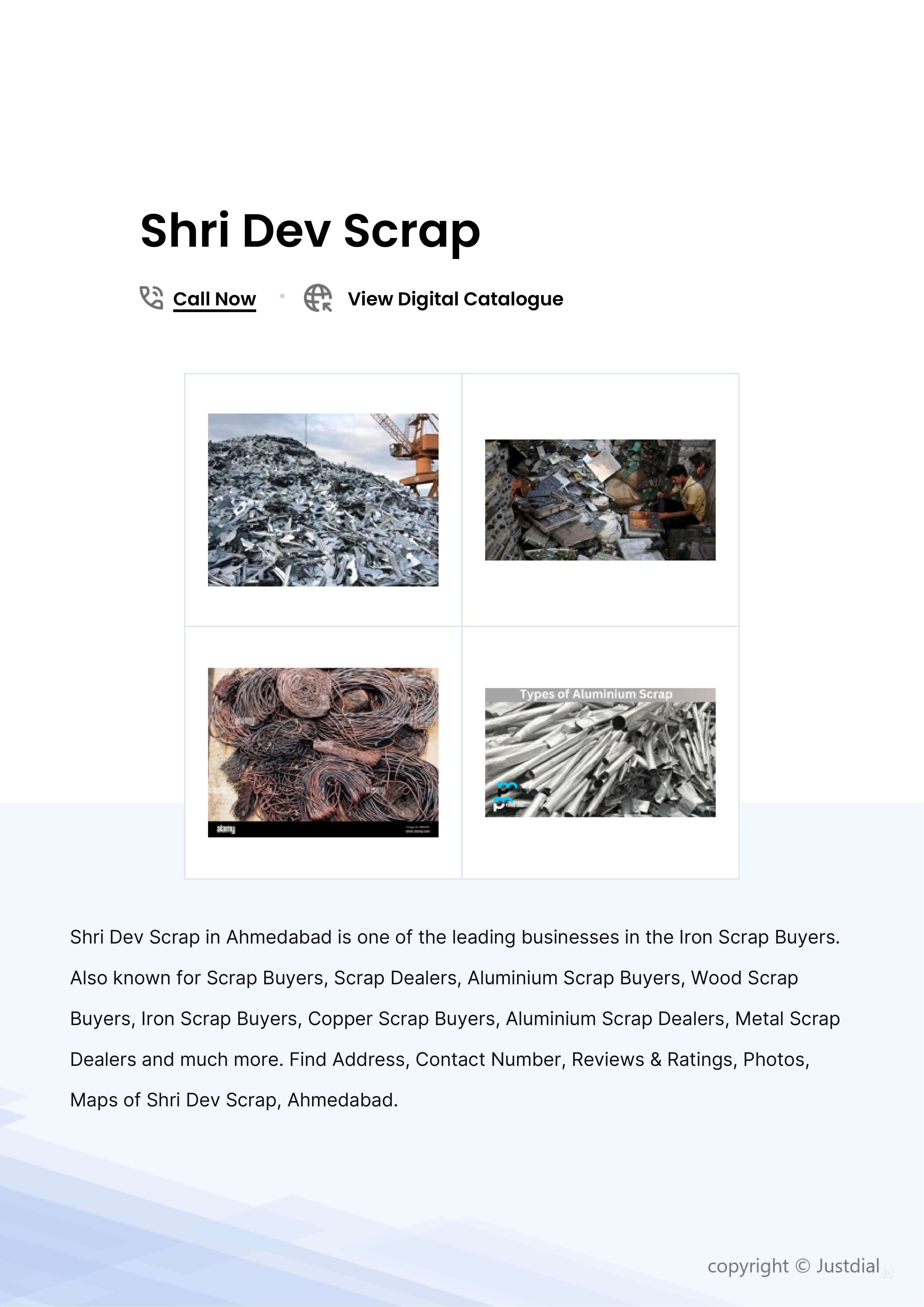 Shri Dev Scrap - Dealer from Naroda, Ahmedabad, India | Company Profile