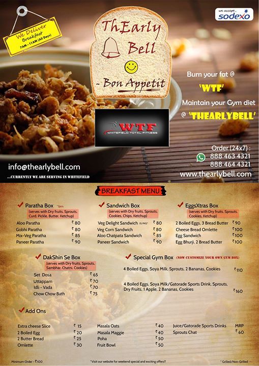 The Early Bell in Whitefield,Bangalore - Order Food Online - Best ...