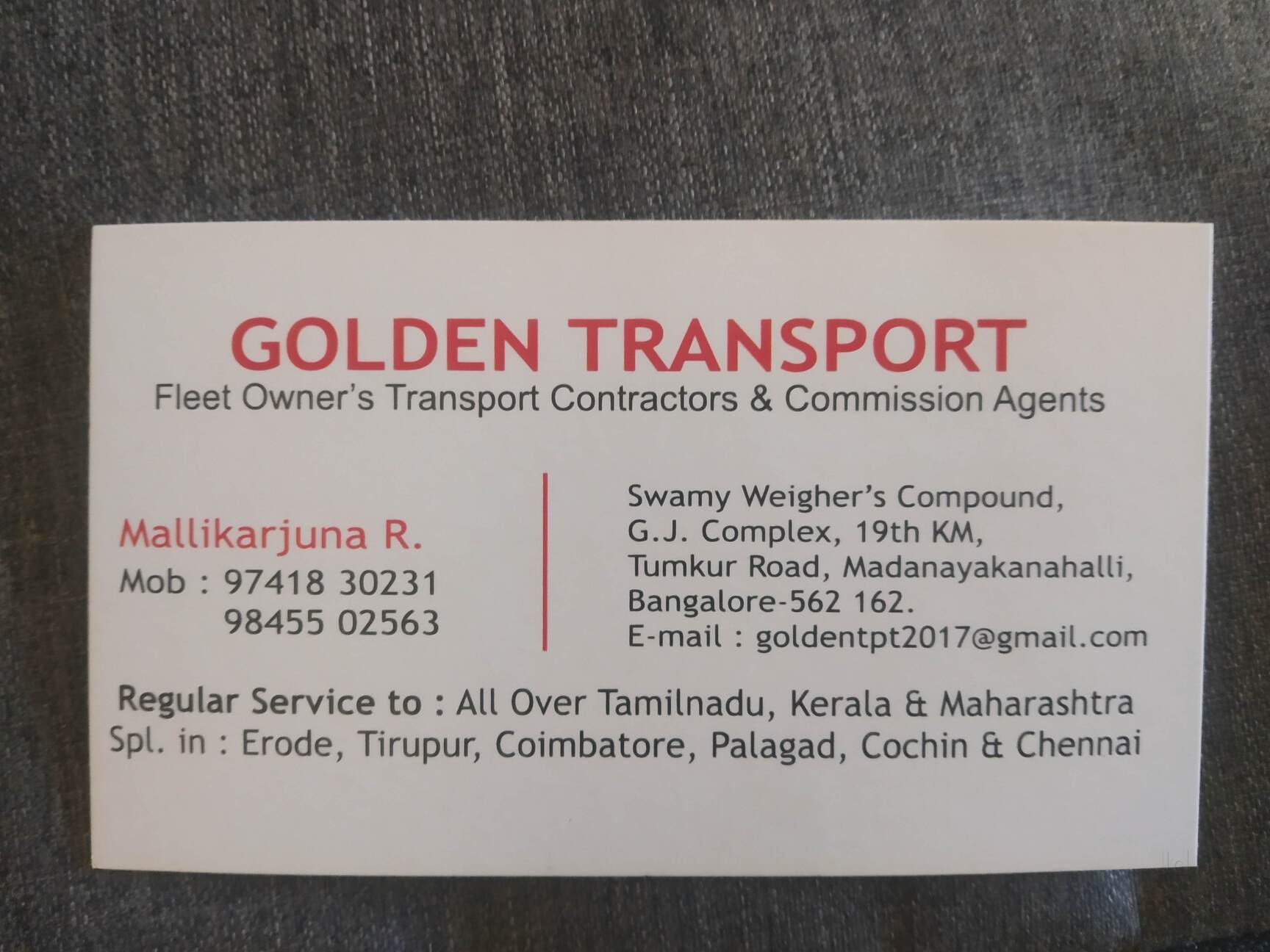 Golden Transport in Madanayakahalli, Bangalore - Best Transporters in ...