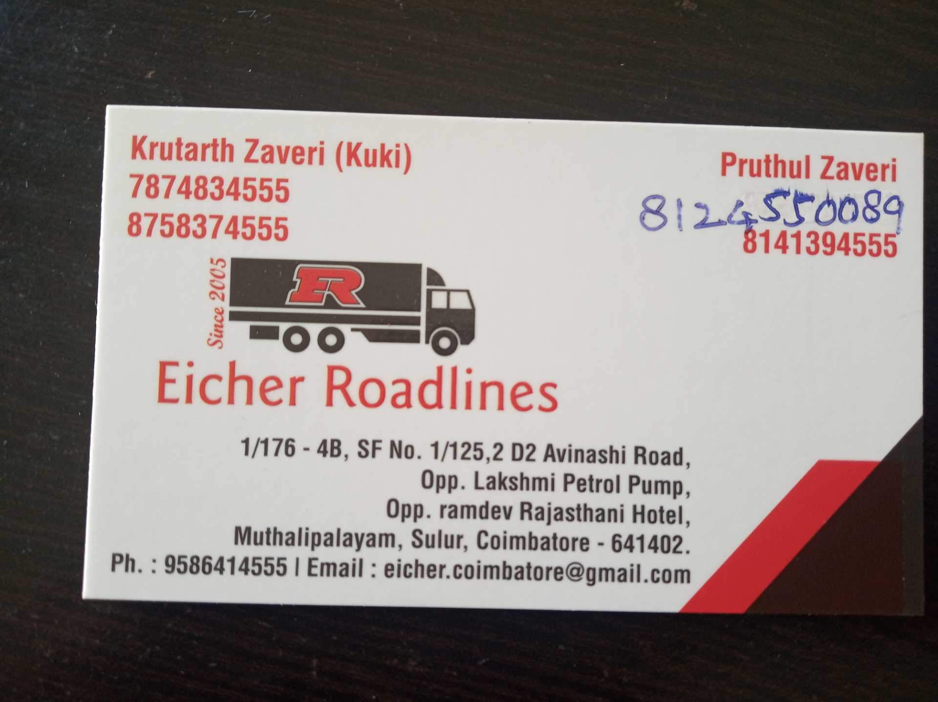 Eicher Roadlines in Sulur, Coimbatore - Best Transport Agents in ...