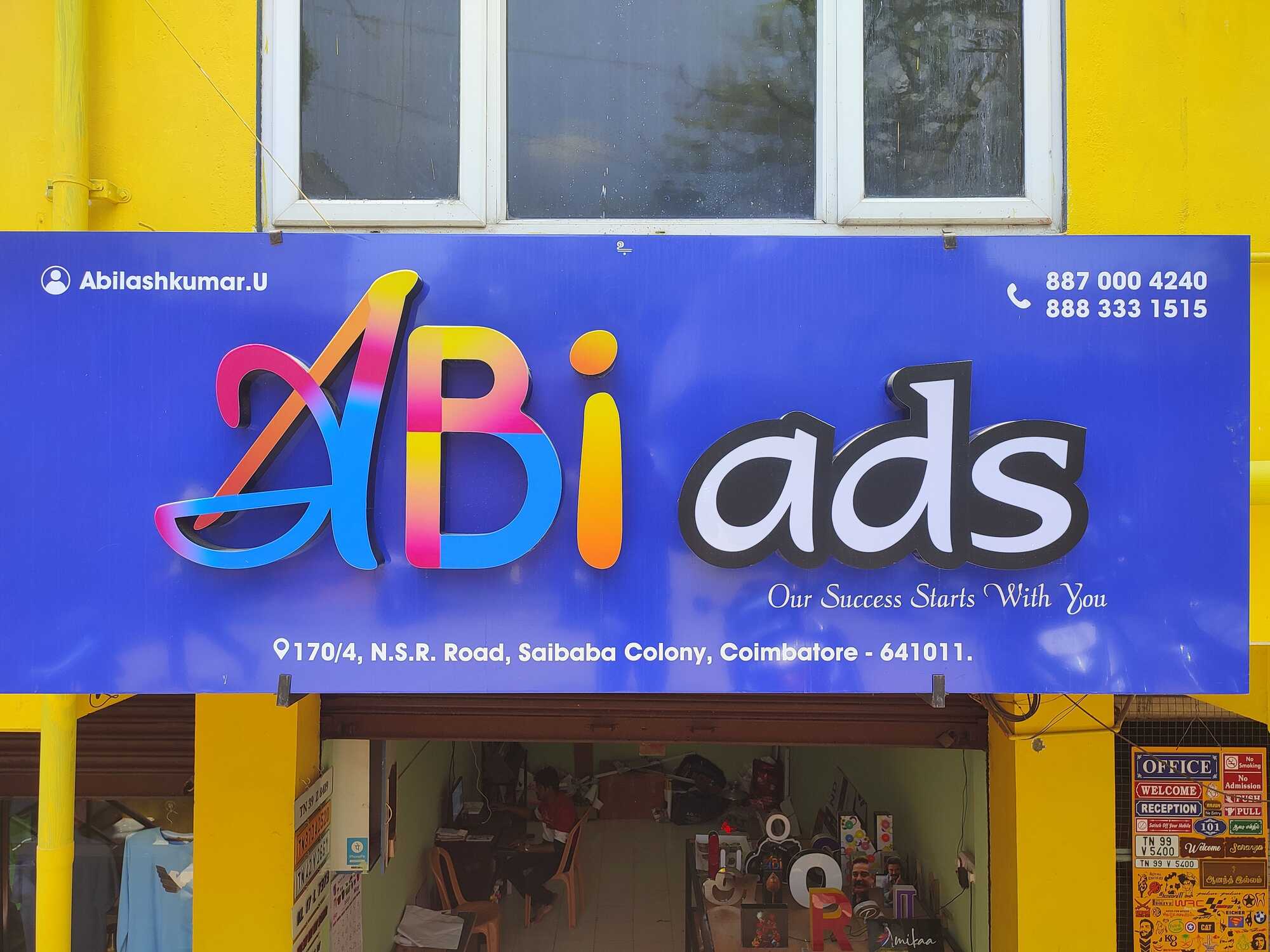 Abi Ads in Saibaba Colony, Coimbatore - Best Display Sign Dealers in ...