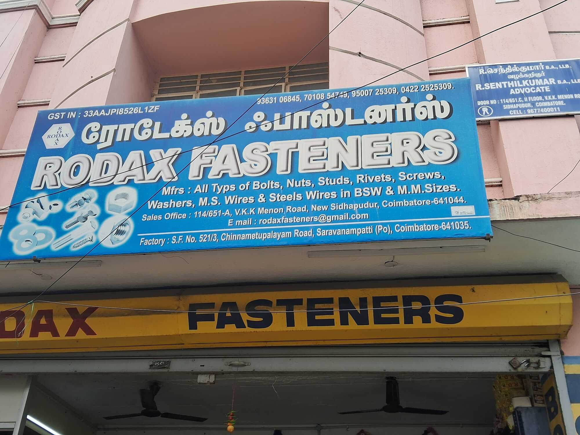 Rodax Fastners in Gandhipuram Coimbatore, Coimbatore - Best Fastener ...