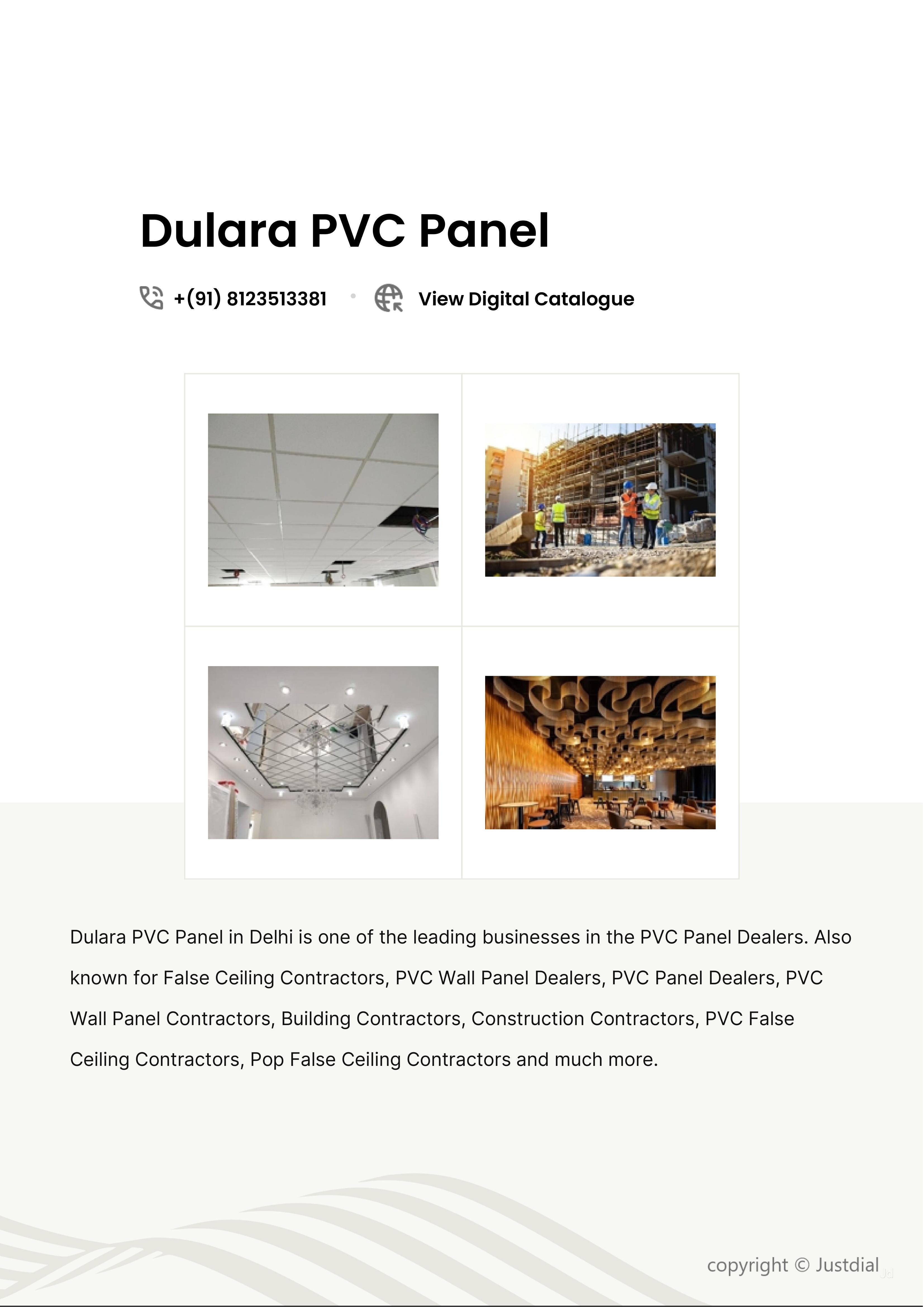 Dulara PVC Panel - Dealer from in Moti Nagar, Delhi, India | Company ...
