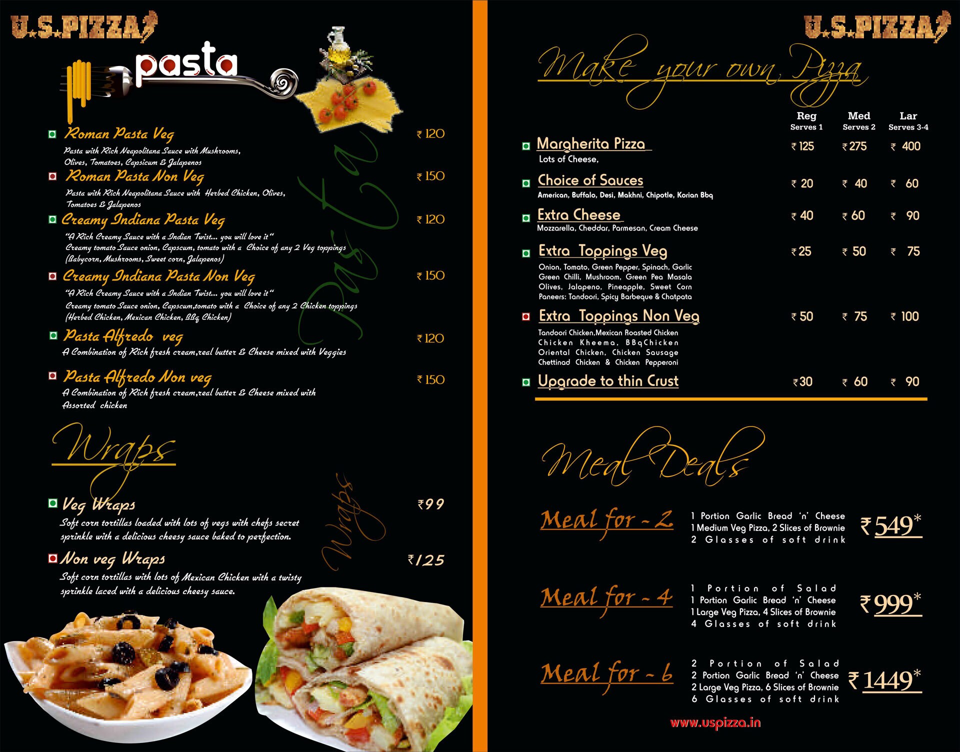 Us Pizza in Pondapanaji Road,Goa - Order Food Online - Best Pizza ...