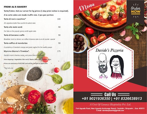 Davide's Pizzeria in Candolim,Goa - Order Food Online - Best Pizza ...