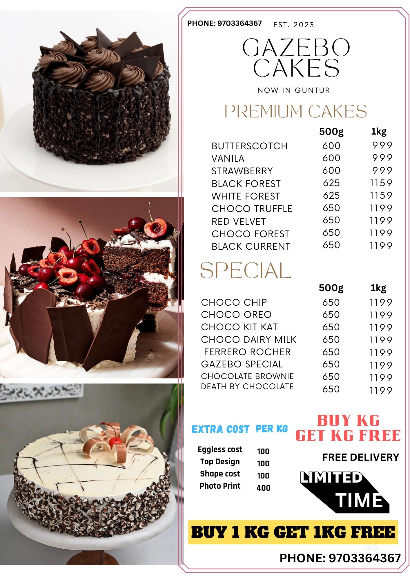 Gazebo Cakes in Laxmipuram,Guntur - Order Food Online - Best Cake Shops ...