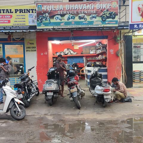 Om Sri Tulja Bhavani Bike Service Center in Madhapur Hyderabad Best Motorcycle Repair Services near me in Hyderabad Justdial
