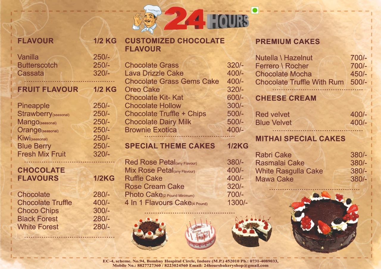 2 4 Hours Bakery and Cafe in Vijay Nagar,Indore - Order Food Online ...