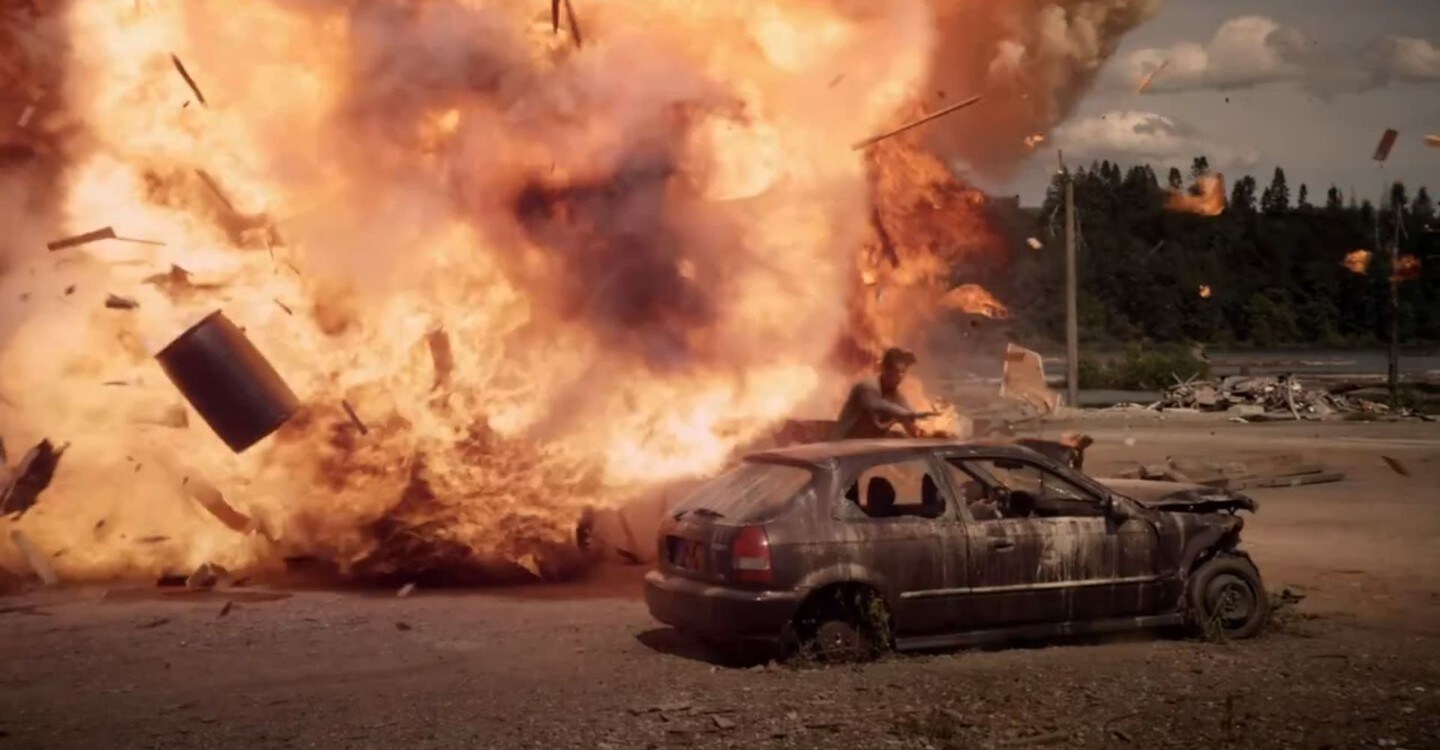 Action Movie Explosion Background