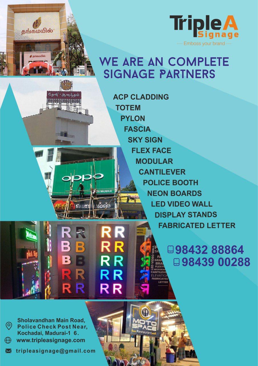 Triplea Signage in Kochadai, Madurai - Best Signage Dealers in Madurai ...