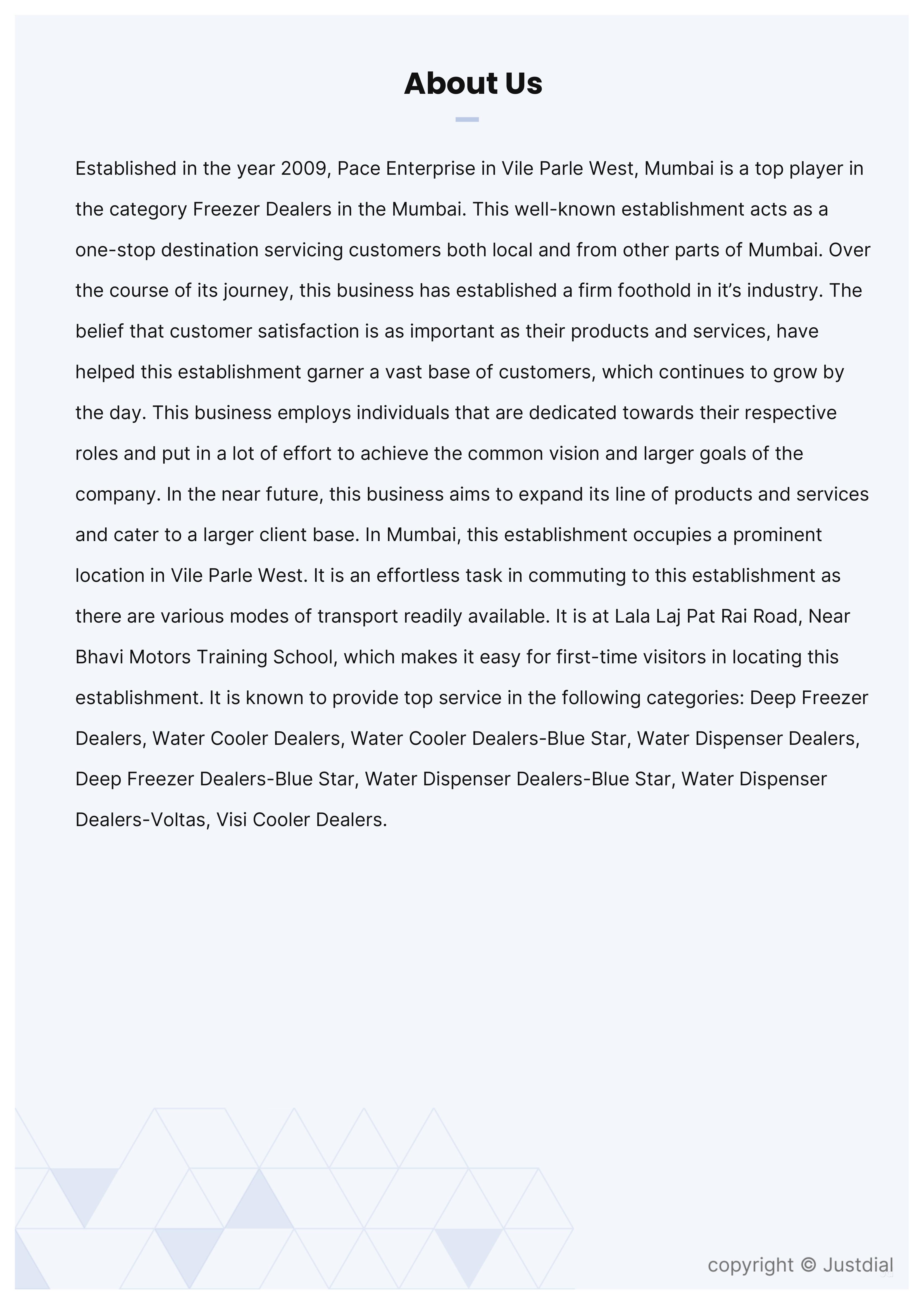 Pace Enterprise - Dealer from Vile Parle West, Mumbai, India | Company ...