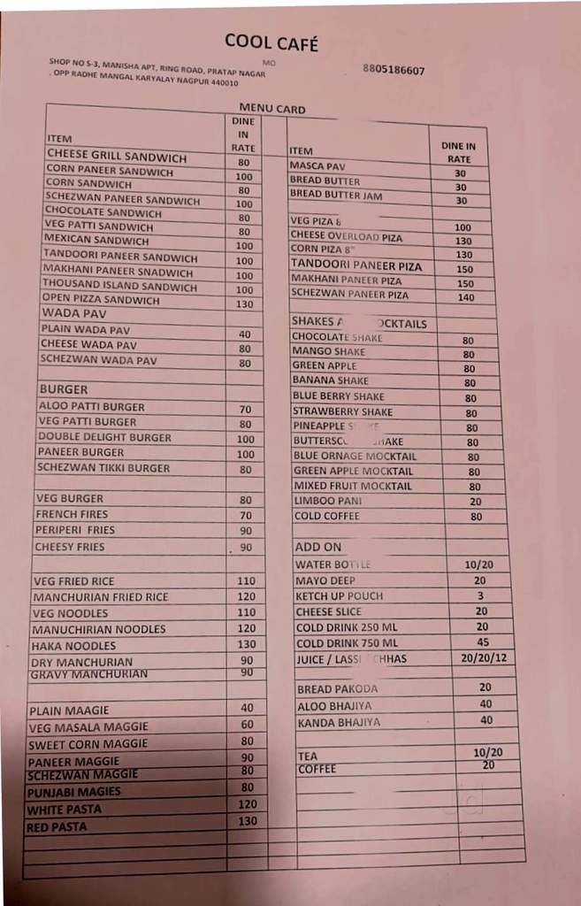 Cool Cafe in Parsodi,Nagpur - Order Food Online - Best Fast Food near ...