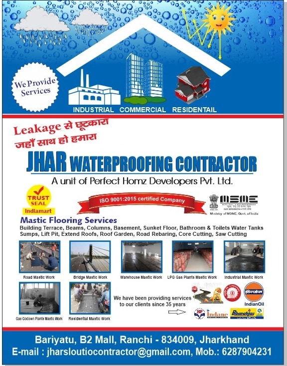 Jhar Waterproofing Contractor in Bariatu, Ranchi - Best Waterproofing ...