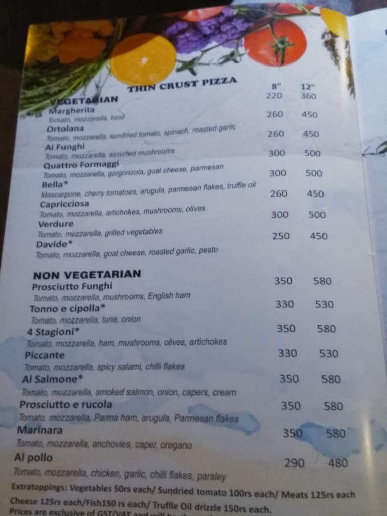 Davide's Pizzeria in Candolim,Goa - Order Food Online - Best Pizza ...
