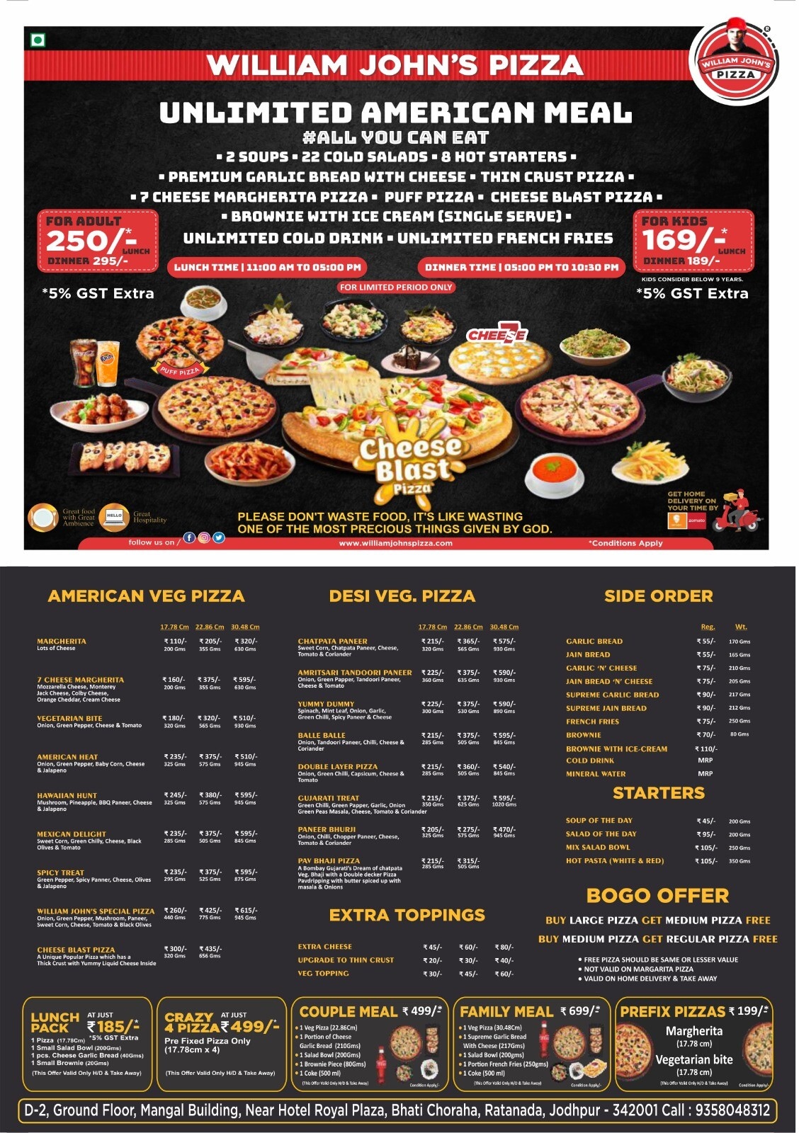 William John'S Pizza in Ratanada,Jodhpur - Best Pizza Outlets in ...