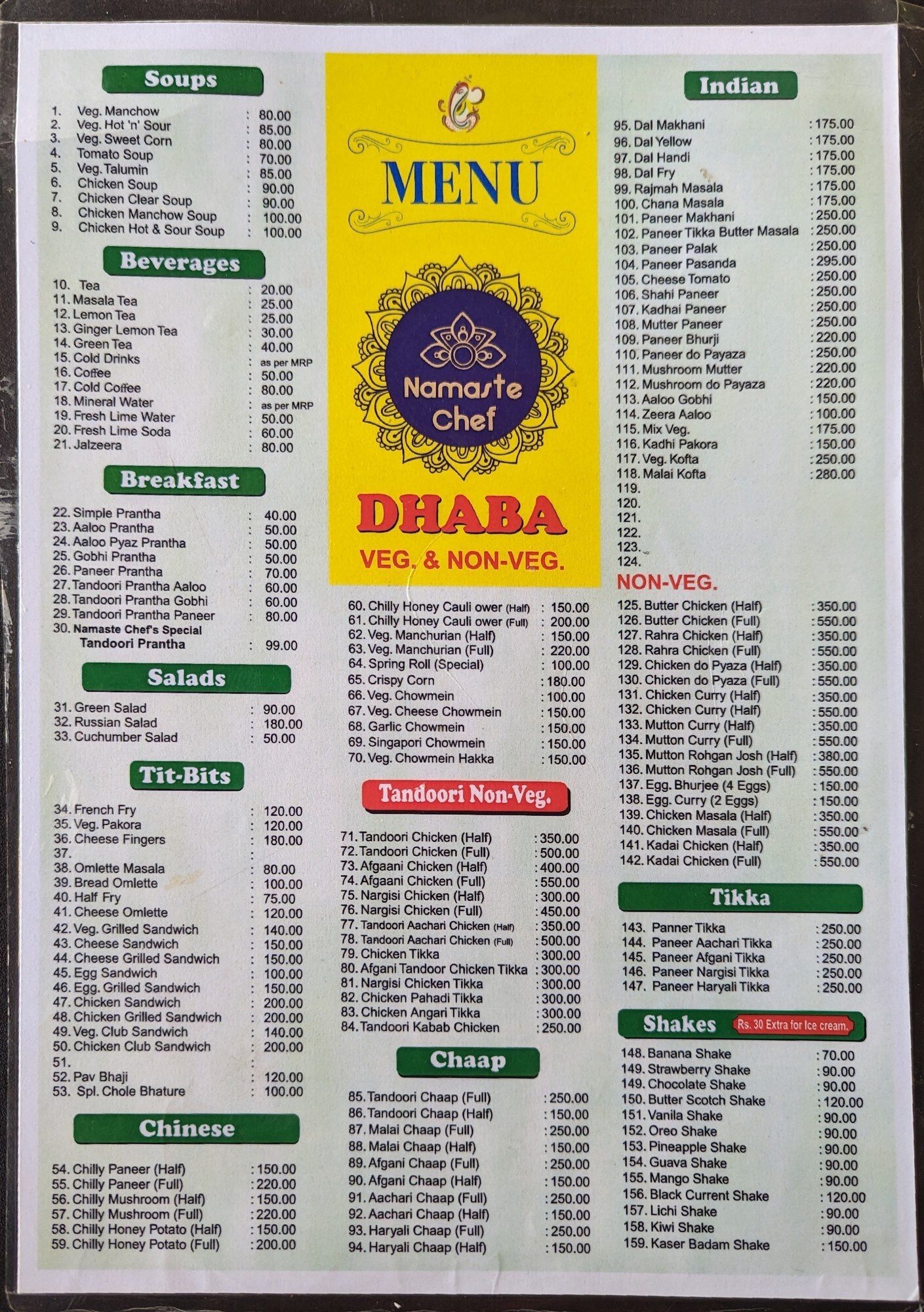 Namaste Chef in Solan - Best Restaurants in Solan - Justdial