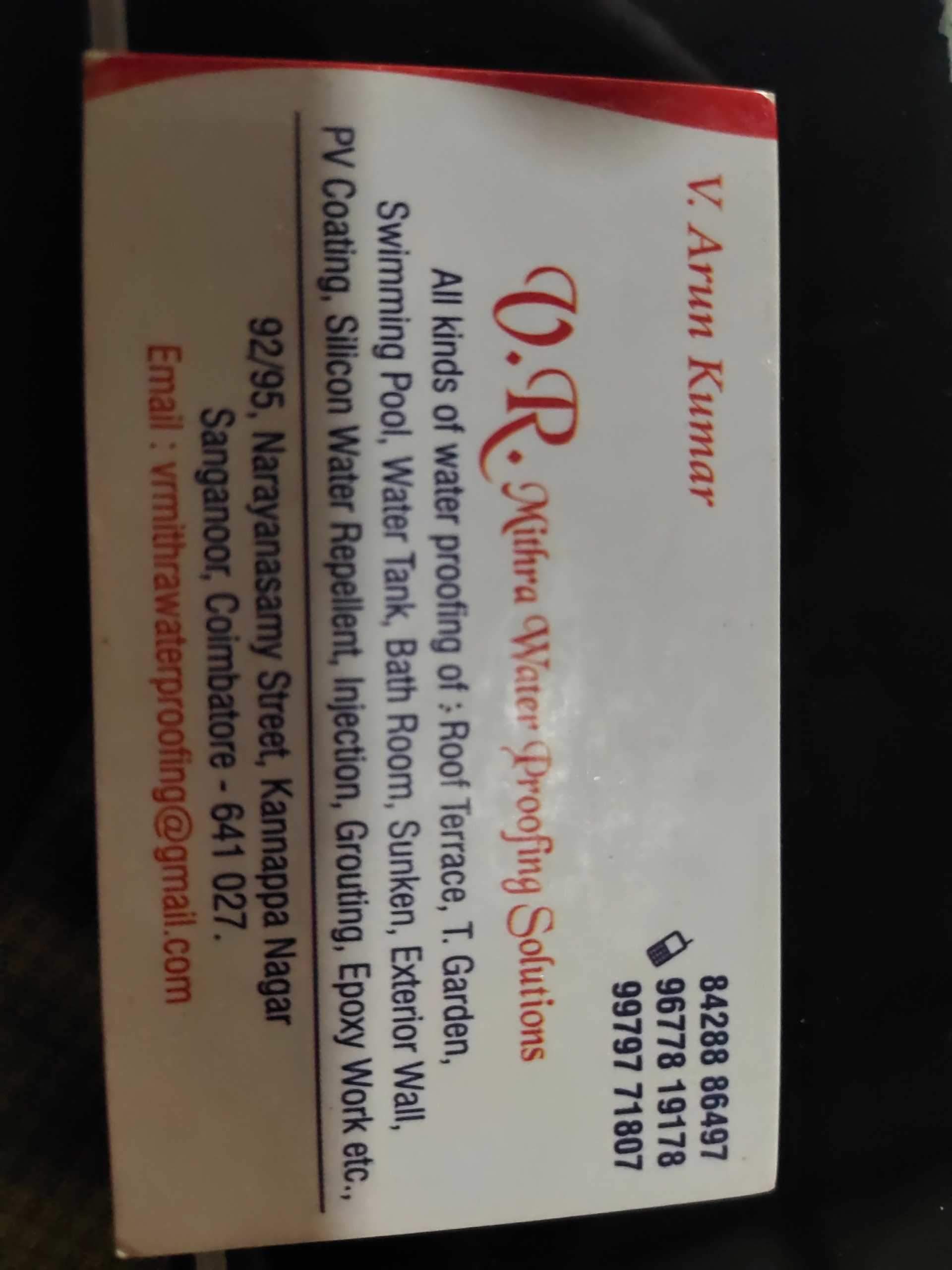 V.R. Mithra Water Proofing Solutions in Amarjothi Garden, Tirupur ...