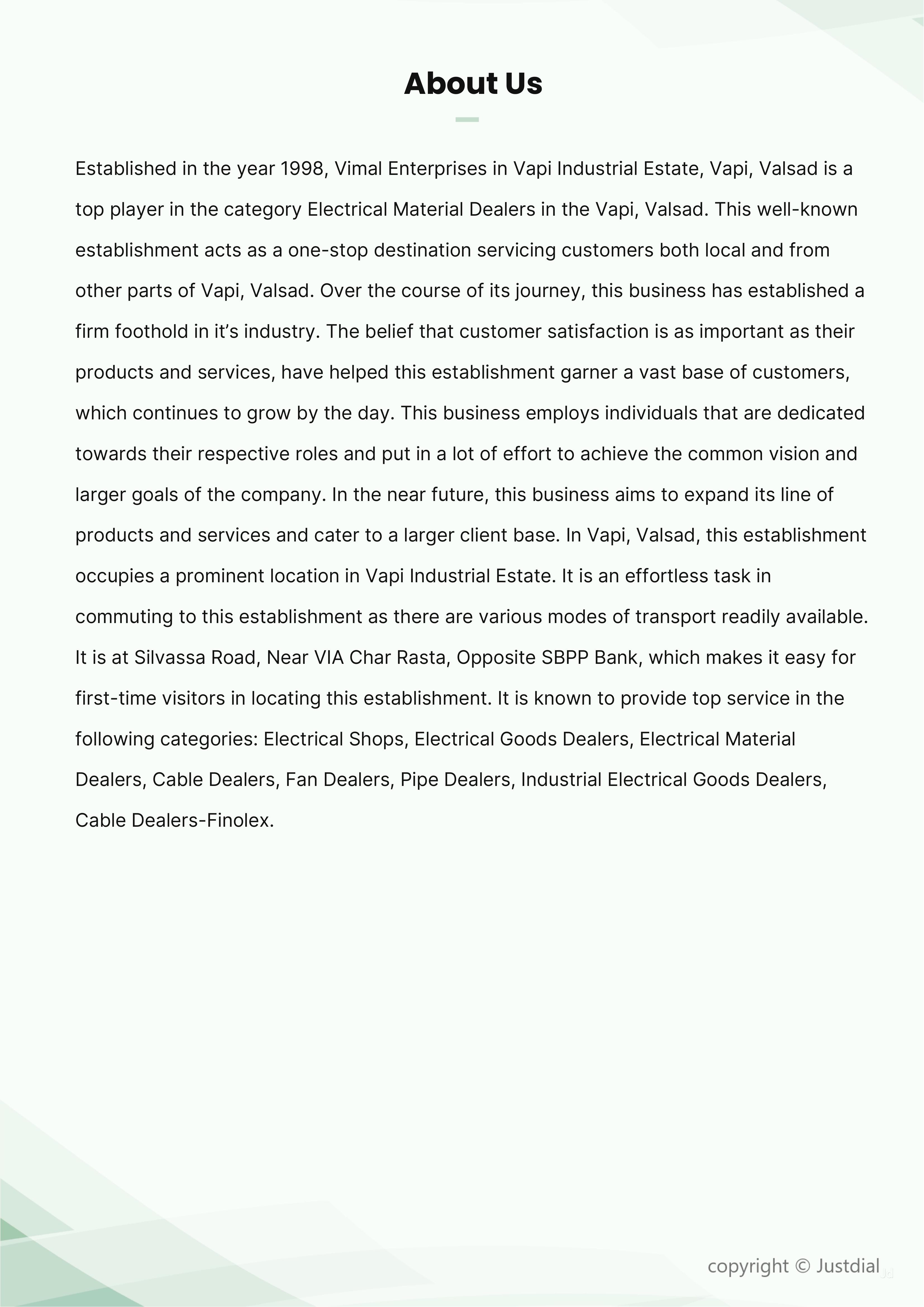 Vimal Enterprises - Dealer from Vapi Industrial Estate, Valsad, India ...