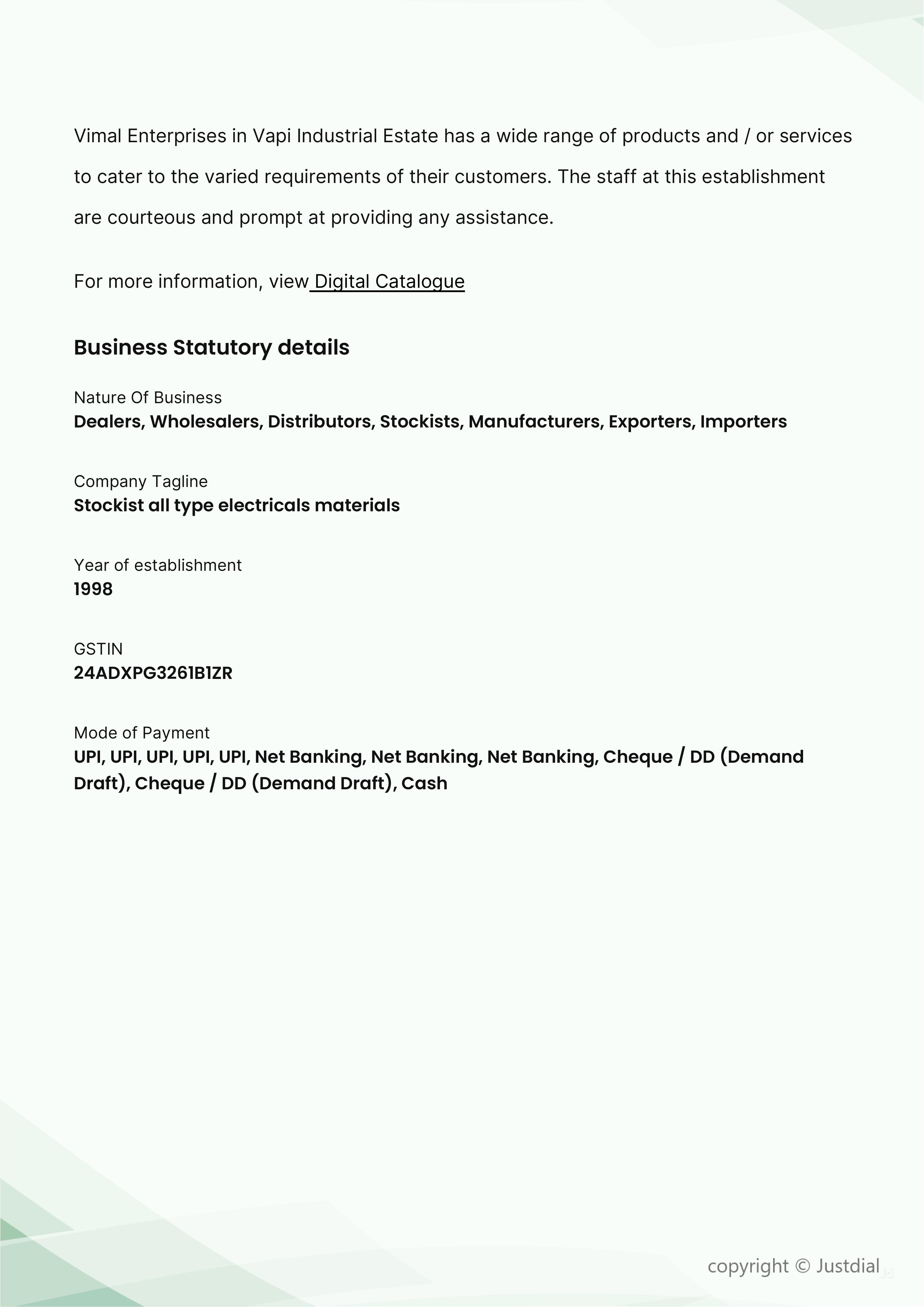 Vimal Enterprises - Dealer from Vapi Industrial Estate, Valsad, India ...