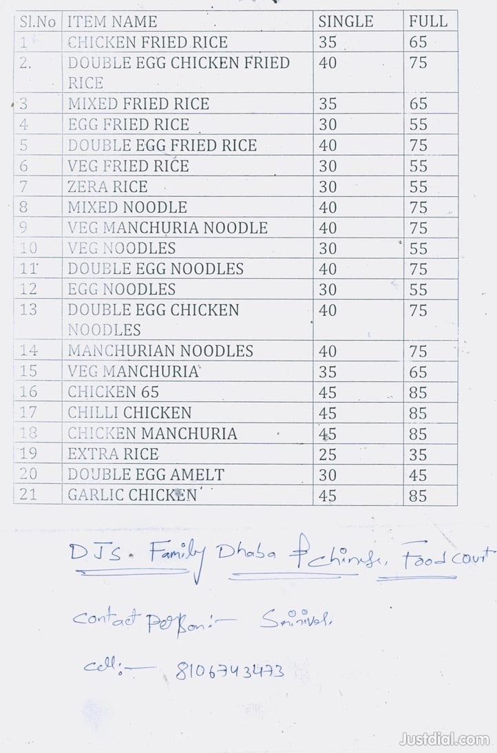 DJS Family Dhaba & Chinese Food Court in Vanasthalipuram,Hyderabad ...