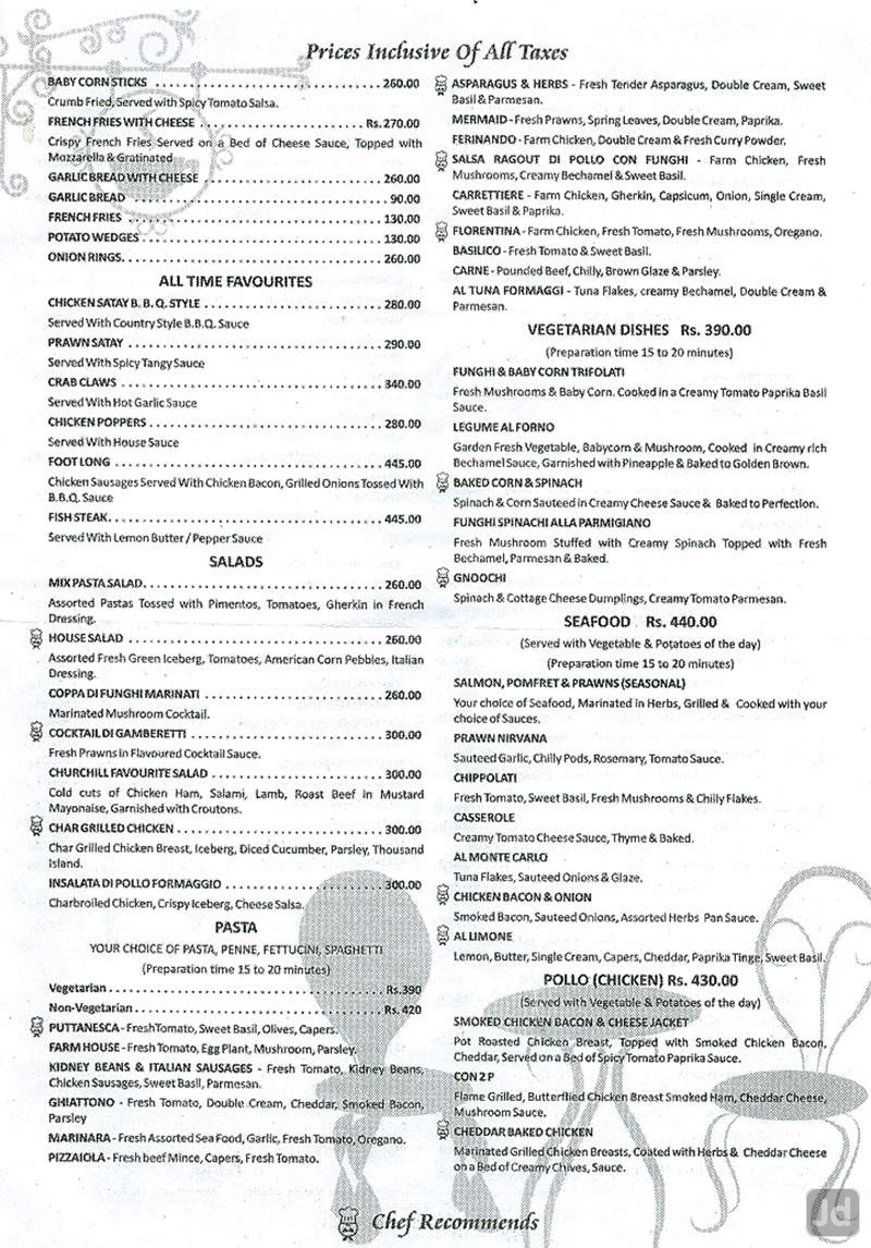 Cafe Churchill in Colaba,Mumbai - Order Food Online - Best Continental ...