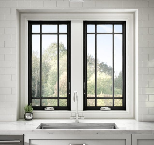 Aluminium Powder Coated Casement Window, Customizable, 2-inch Frame ...