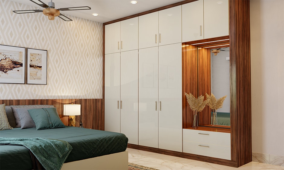 Modern Single Door Sliding Wardrobe Iron Almirah