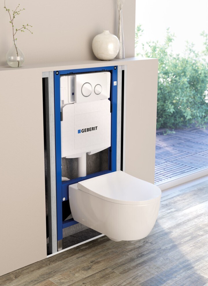 Dual Flush Wall Mounted Ceramic Toilet with Double Cyclone Flush in ...
