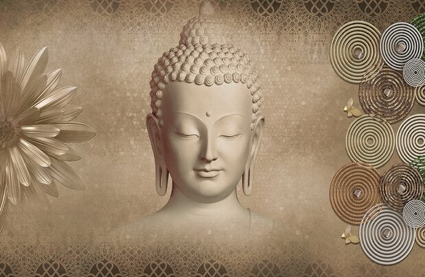 3D Customized Printed Buddha Statue Wallpaper in Mumbai at ₹ 3,000 ...