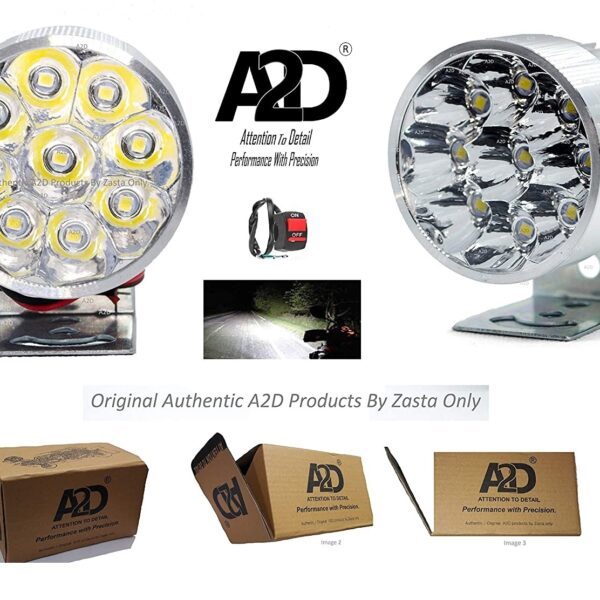 A2D 9-LED Auxiliary Bike Fog Lamp Light with Handle Mounting Switch ...