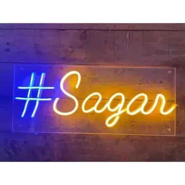 3D Sagar Name Neon Sign Board in Delhi at ₹ 500 / Sq.ft by Unique ...