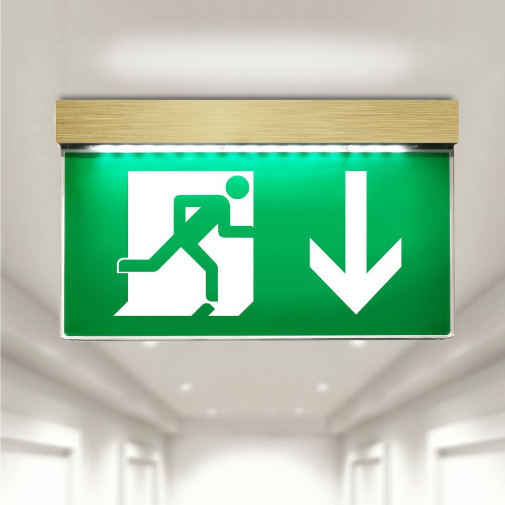 Acrylic Rectangular LED Fire Exit Sign Board in Chennai at ₹ 220 / Sq ...