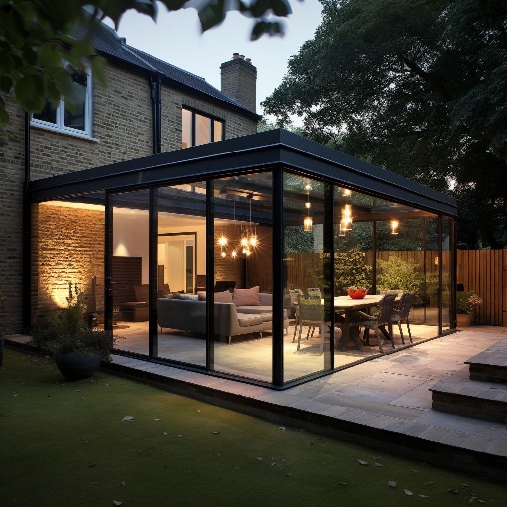 Aluminium Black Glass Pergola in Gurgaon at ₹ 500 - ₹ 1,000 / Pc by ...