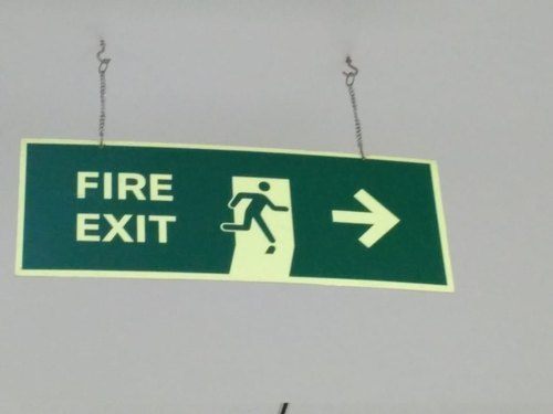 Aluminium Fire Exit Sign Board in Hyderabad at ₹ 550 / Sq.ft by Apex ...