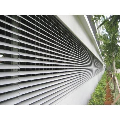 Aluminium 2mm Fixed Rectangular Ventilation Louvers 200mm Powder-coated ...