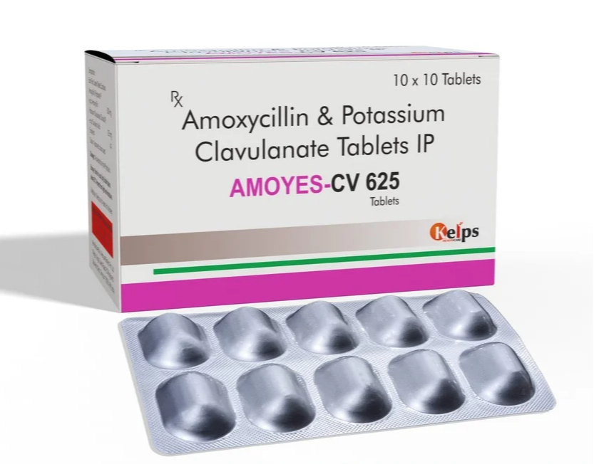 Kelps AMOYES CV 625 TABLET (Amoxycillin & Potassium Clavulanate) in ...