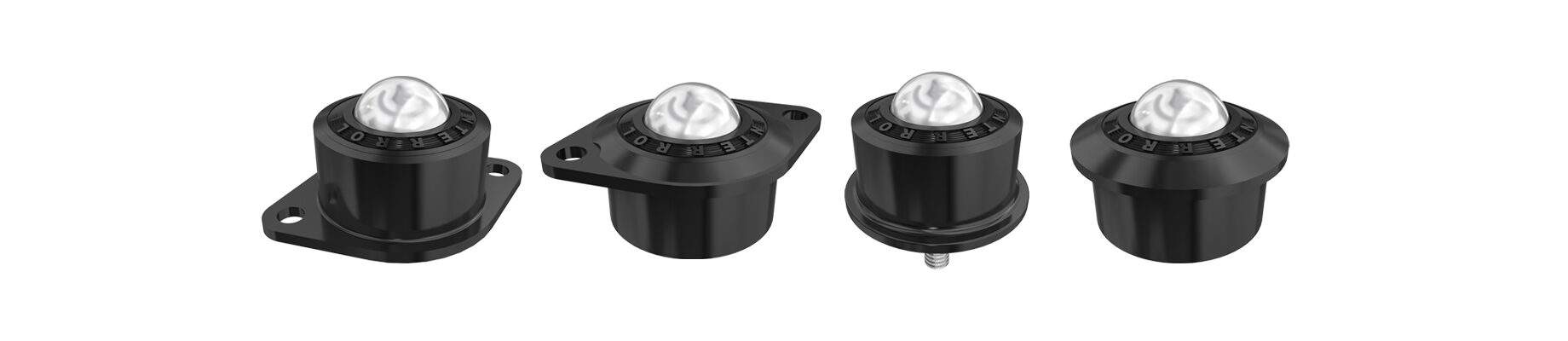Smooth plastic Ball roller with plastic housing for industrial ...