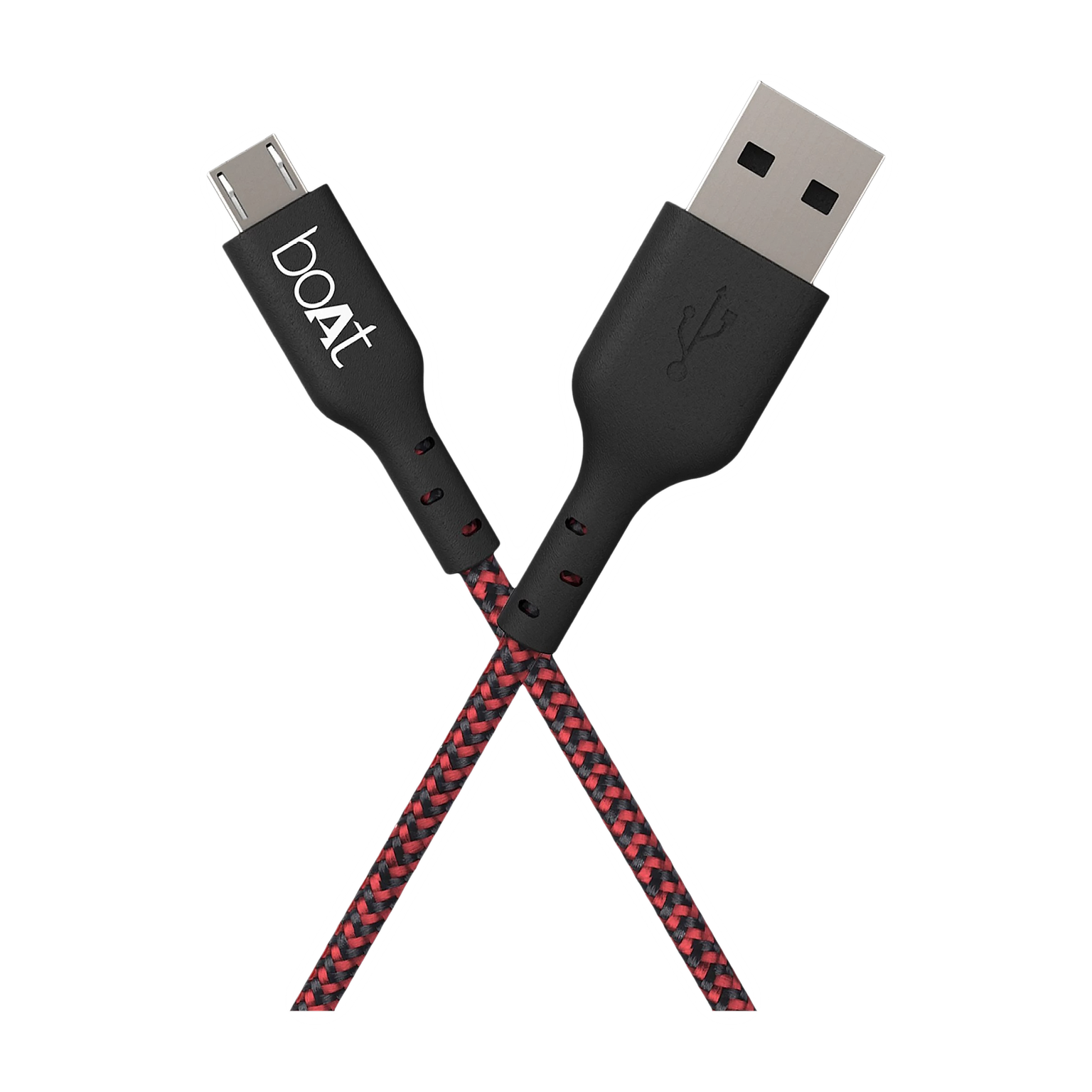 Boat 150 Type A to Micro USB 4.9 Feet (1.5M) Black And Red Data Cable ...
