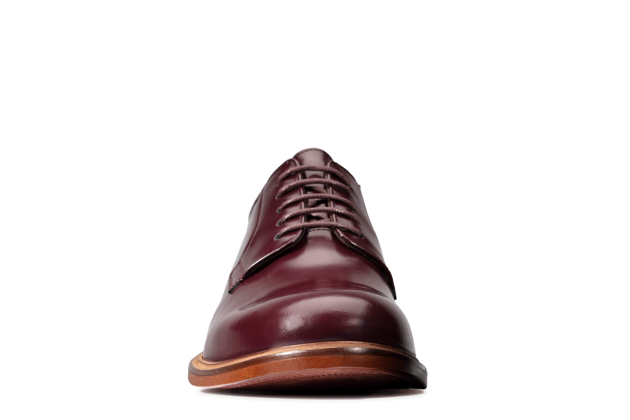 Clarks Craft James Burgundy Leather Mens Shoes Size 10