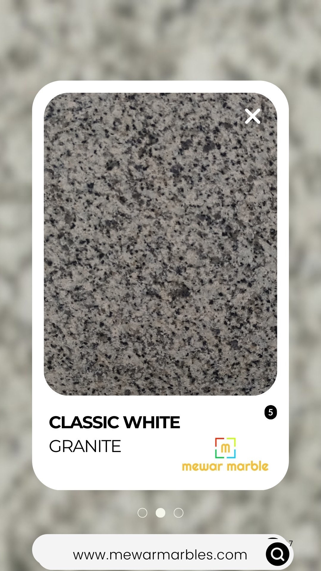 CLASSIC WHITE GRANITE in Mumbai at ₹ 170 - ₹ 220 / Sq.ft by Mewar ...