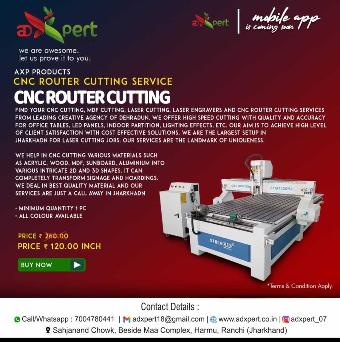 CNC Router Cutting Machine with 4.5 kW Spindle Power for MDF, Wood ...