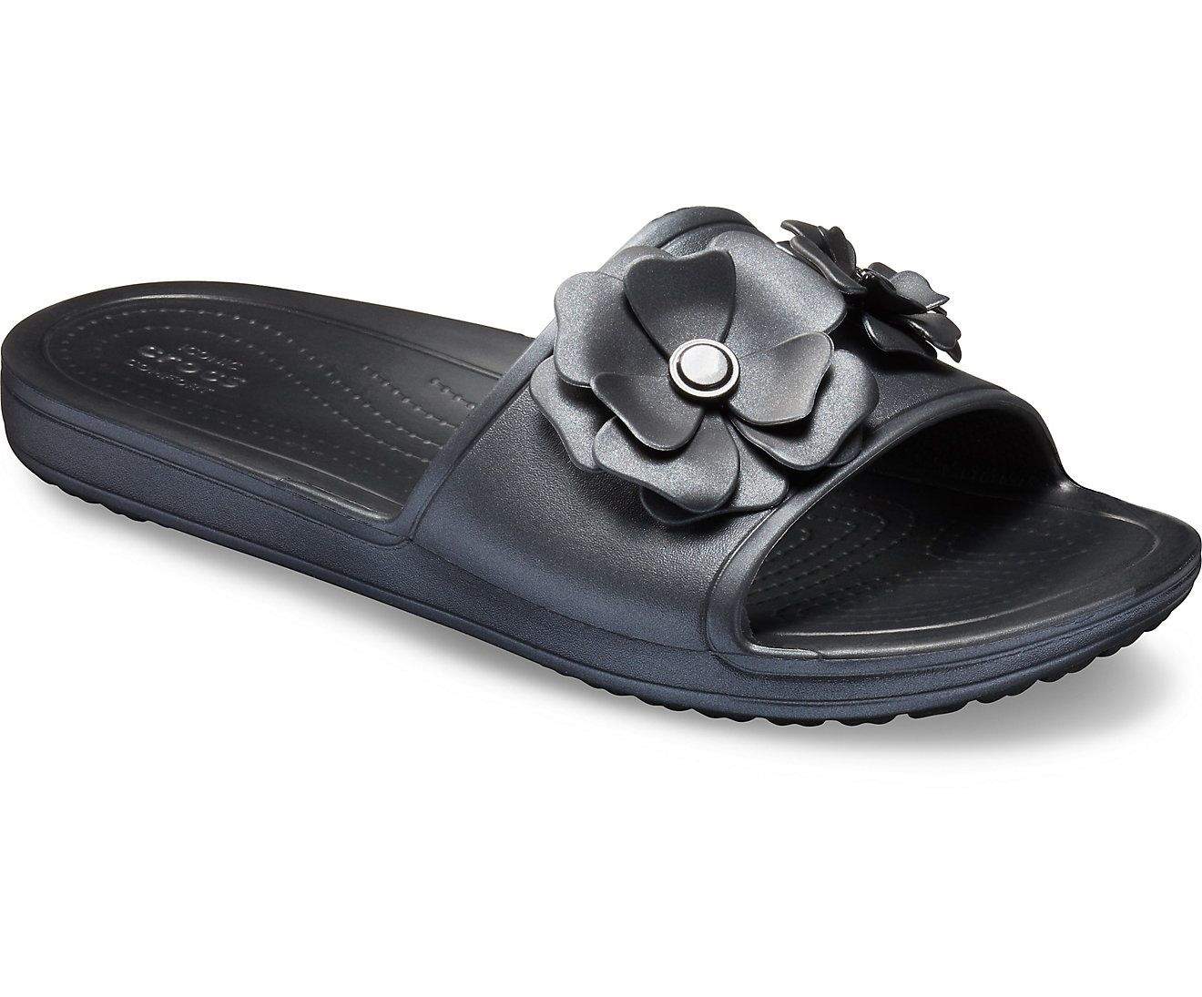 Crocs Sloane VividBlooms Black Women Slide 205752 060 6