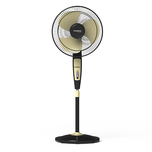 Crompton High Flo LG 18 Inch 3 Blades Pedestal Fans (Black, Yellow) in ...