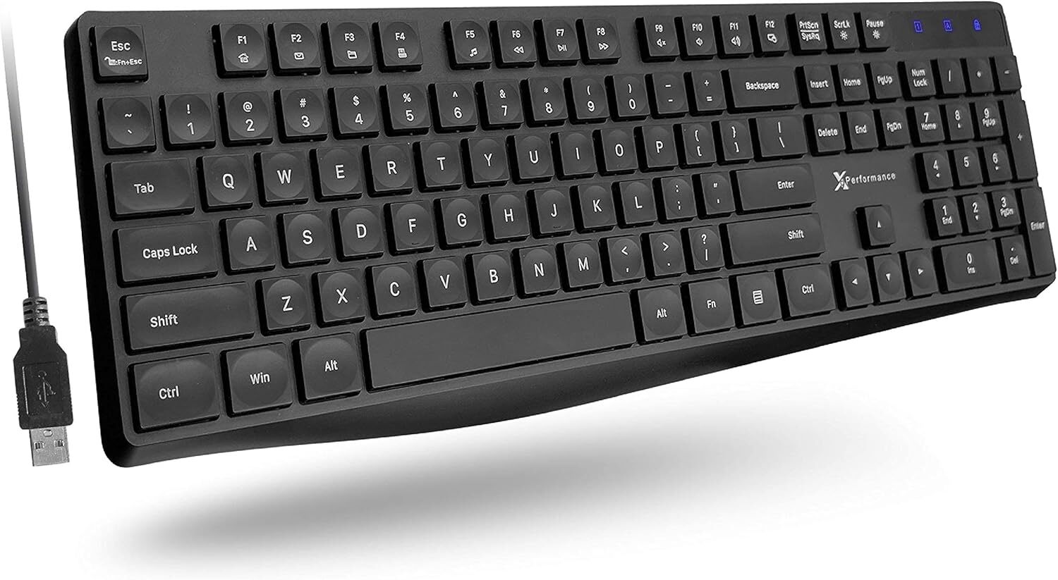 Cyrillic - Russian - English USB Wired Computer Keyboard (Black ...