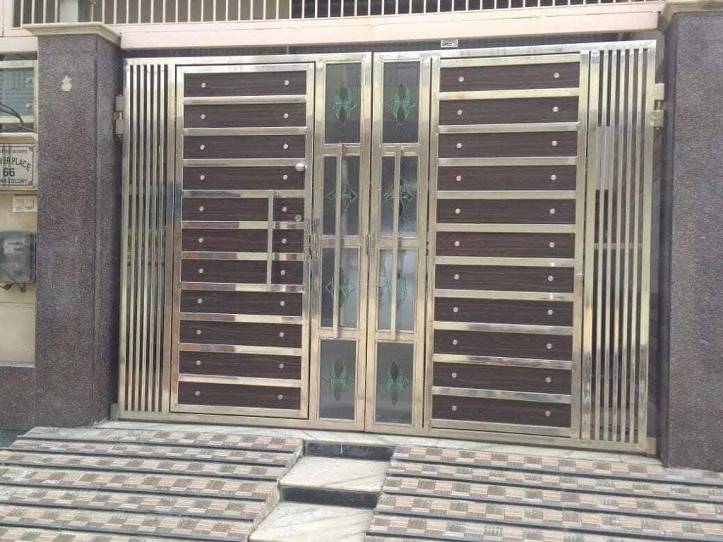 Designer Stainless Steel Double Door Main Gate (6 x 8 Feet) in Jaipur ...