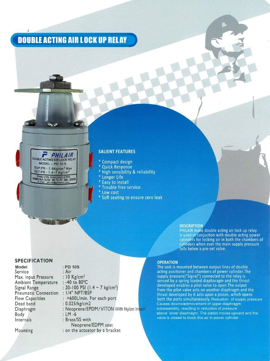 Double Acting Air Lock Up Relay Model PD 10S in Raipur Chhattisgarh at ...