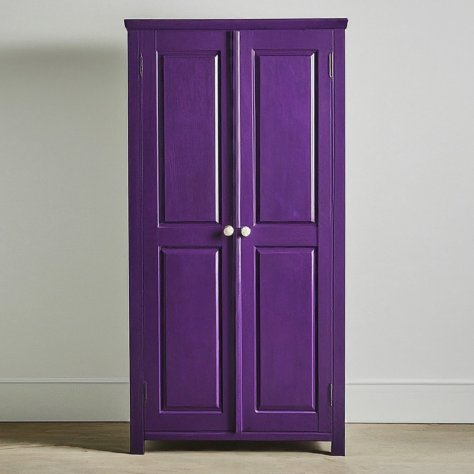 Double Door Wooden Bedroom Wardrobe with Drawer Purple in Delhi at ...
