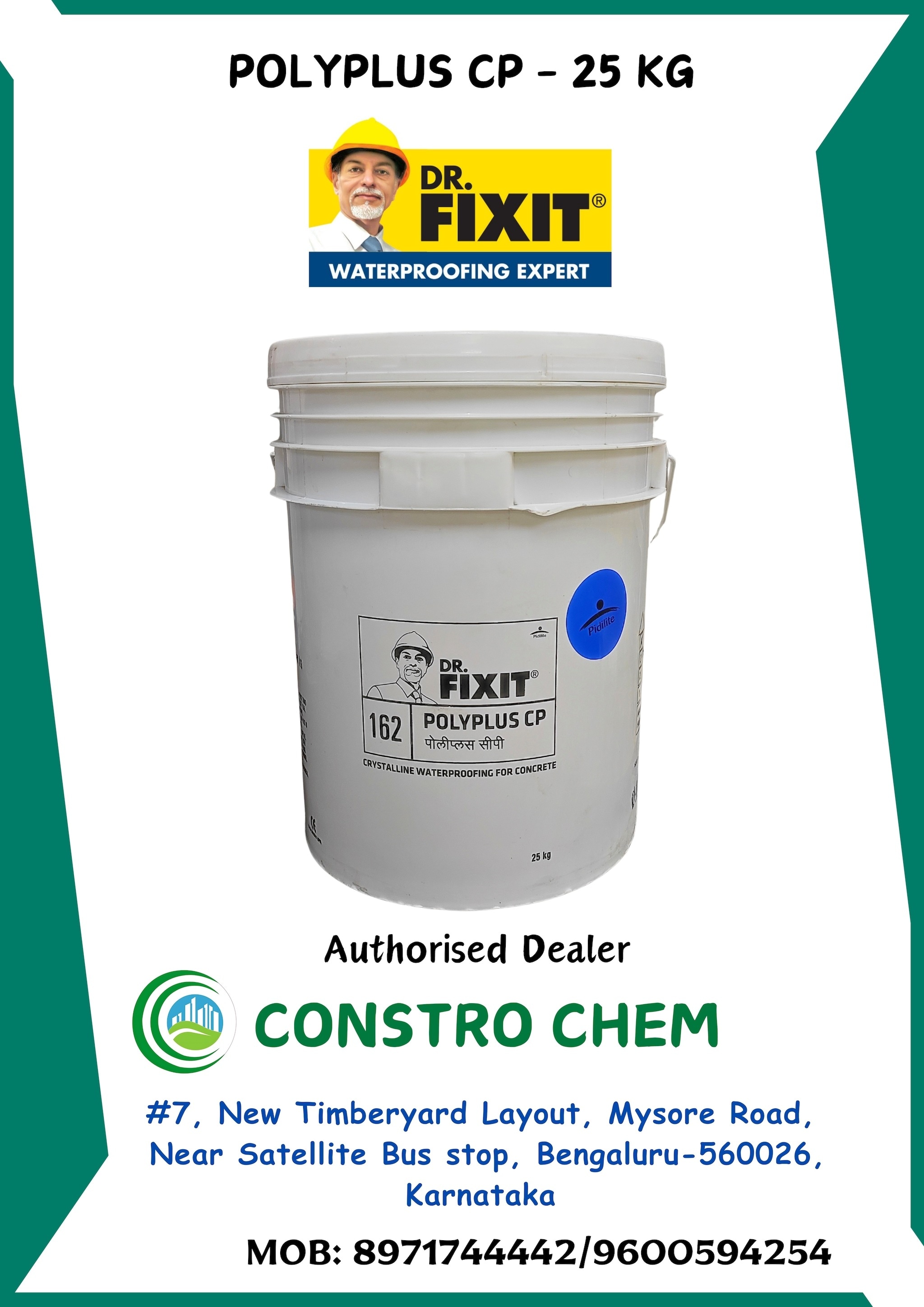 Dr. Fixit Polyplus CP - 25KG in Bangalore at ₹ 1,950 / Pc by Constro ...