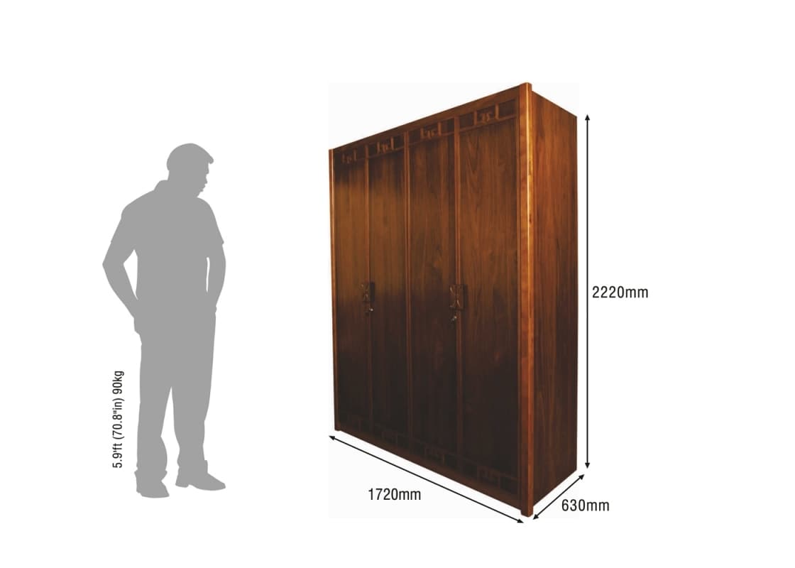 Durian Comu 50701 4 Door Mahogany Wardrobe in Gadarwara at 1.45 L 1.53 L by Shri Siyaram Electronics And Furniture Showrooms Justdial